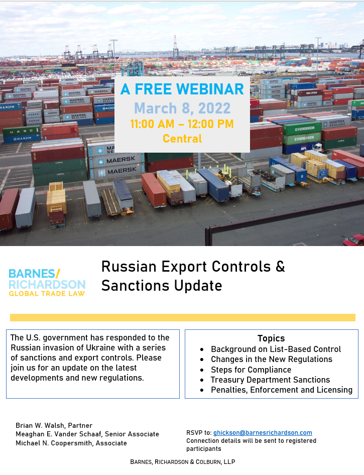 Free Webinar: Russian Export Controls & Sanctions Update | Trade ... Free Webinar: Russian Export Controls & Sanctions Update | Trade ...
